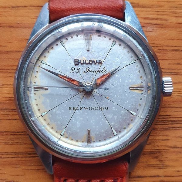 RARE Bulova self winding automatic early 1960's/1950's MONOBLOCK case mens watch made in america ...