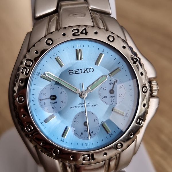 Mens Quartz Chronograph Style Watch With Dial Marked Seiko - no battery ...