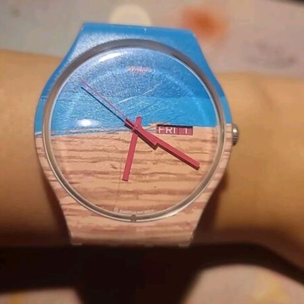 Swatch Watch MENS BLUE/SAND | WatchCharts Marketplace