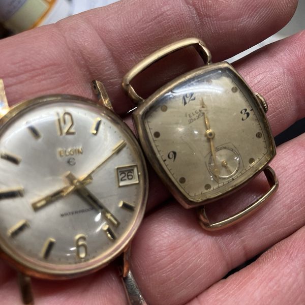 Vintage Elgin Watch Lot (4) 2 Working Needs Tlc Read Description ...