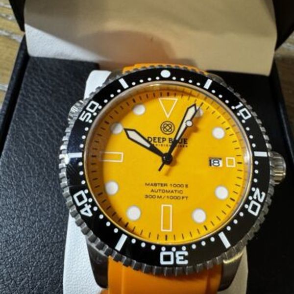 Deep Blue Master 1000 II Automatic Orange Full Lume Dial 44mm ...