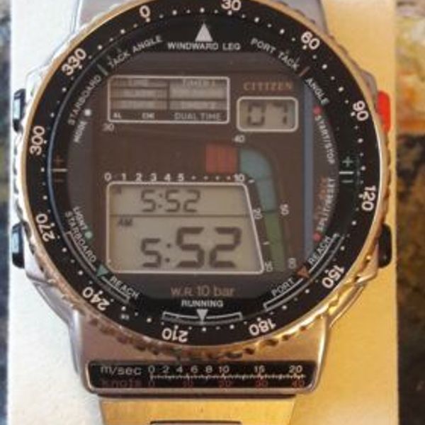 Citizen Windsurfing vintage Diver Chronograph D120-312554 80er Jahre ...