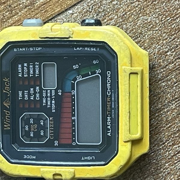 Citizen Wind Jack Vintage Mens Digital Quartz Watch D060-086872 Repair ...