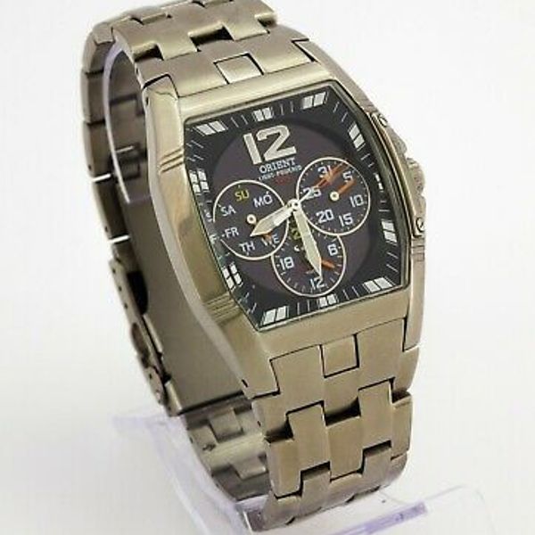 Orient Light-Powered 4000 quartz titanium WR 100m men's watch Cal. S ...