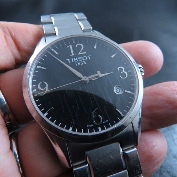 Swiss Made Tissot 1853 Special Emboss Pattern Dial Quartz Men Watch ...