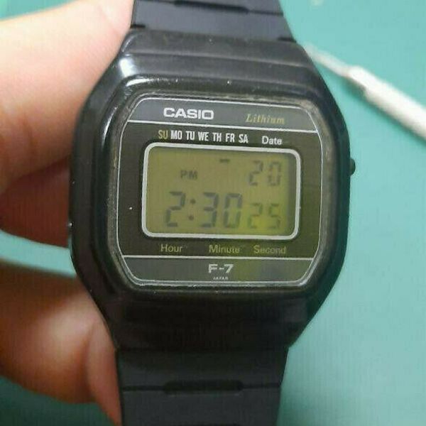 Vintage 1980 Rare Digital Watch Casio F-7 module 58 Work Fine ...