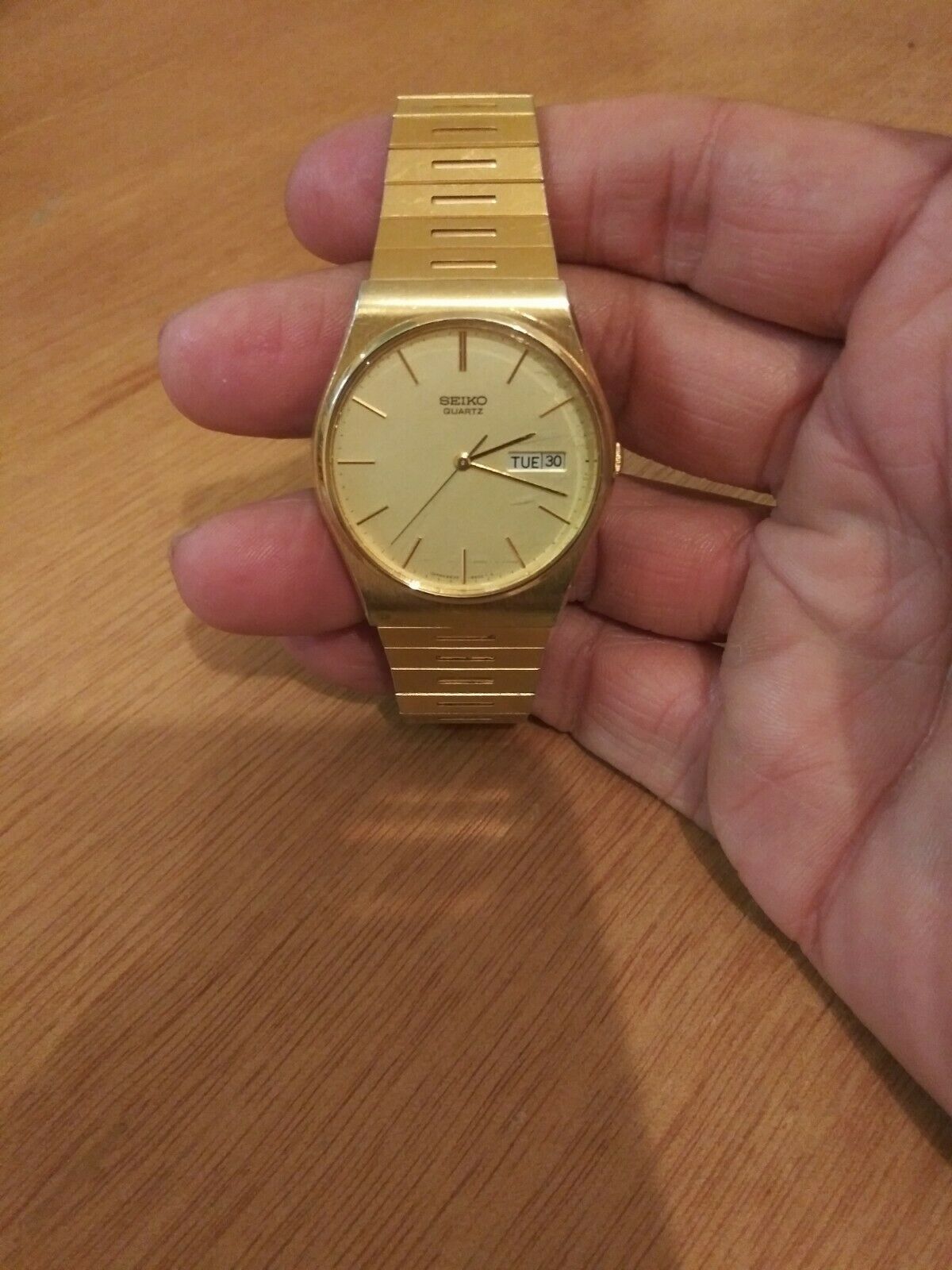 1984 Seiko Quartz 6533-8009 Gold Tone Men's Dress Watch Nice ...