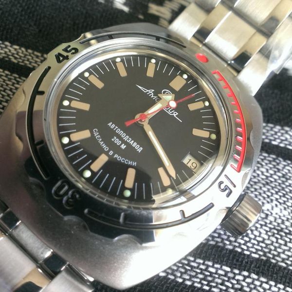 Vostok Amphibia (Amphibian) Tonneau Mens Dive Watch | WatchCharts