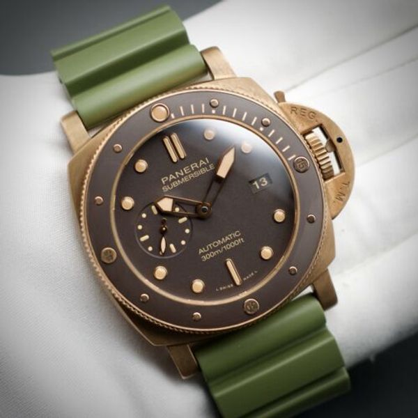 PANERAI PAM00968 Luminor Submersible Bronzo Brown Dial - 47mm - Box And ...