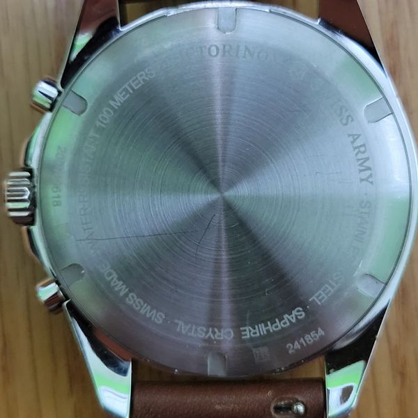 Victorinox SWISS ARMY Tachymeter Chrono Classic Black Dial Mens Watch ...