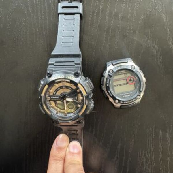 2 Casio Watches 1 telememo 5479 and 1 Wave Ceptor. 1 in running ...