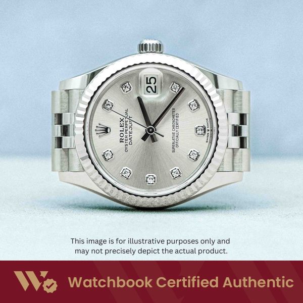 New Rolex Datejust Jubilee 278274 Silver w 10 Point Diamonds Dial A5589 ...