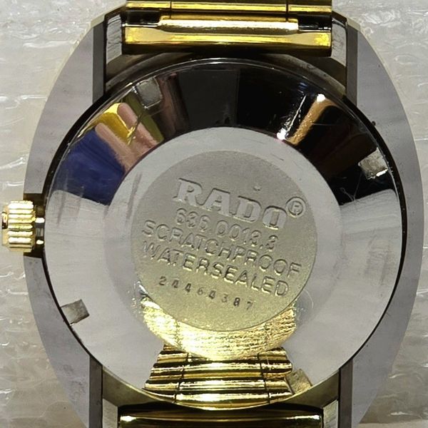 Rado DiaStar Automatic Gold Plated Swiss Watch 36mm for Parts/Repair ...