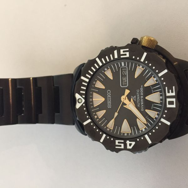 Seiko Monster SRP583 - Black and Gold $200 | WatchCharts
