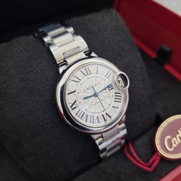 Cartier Ballon Bleu W6920071 Silver Dial Automatic Ladies Watch 33mm ...