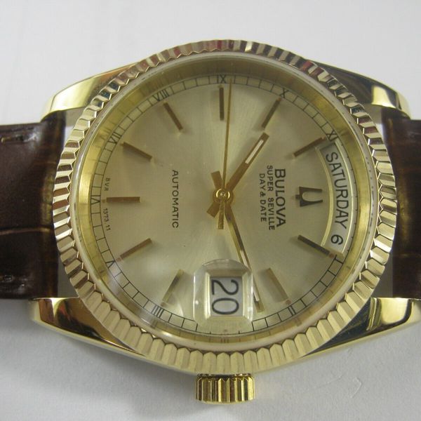 Classic BULOVA SUPER SEVILLE Automatic Date Men's Serviced A1-Condition ...