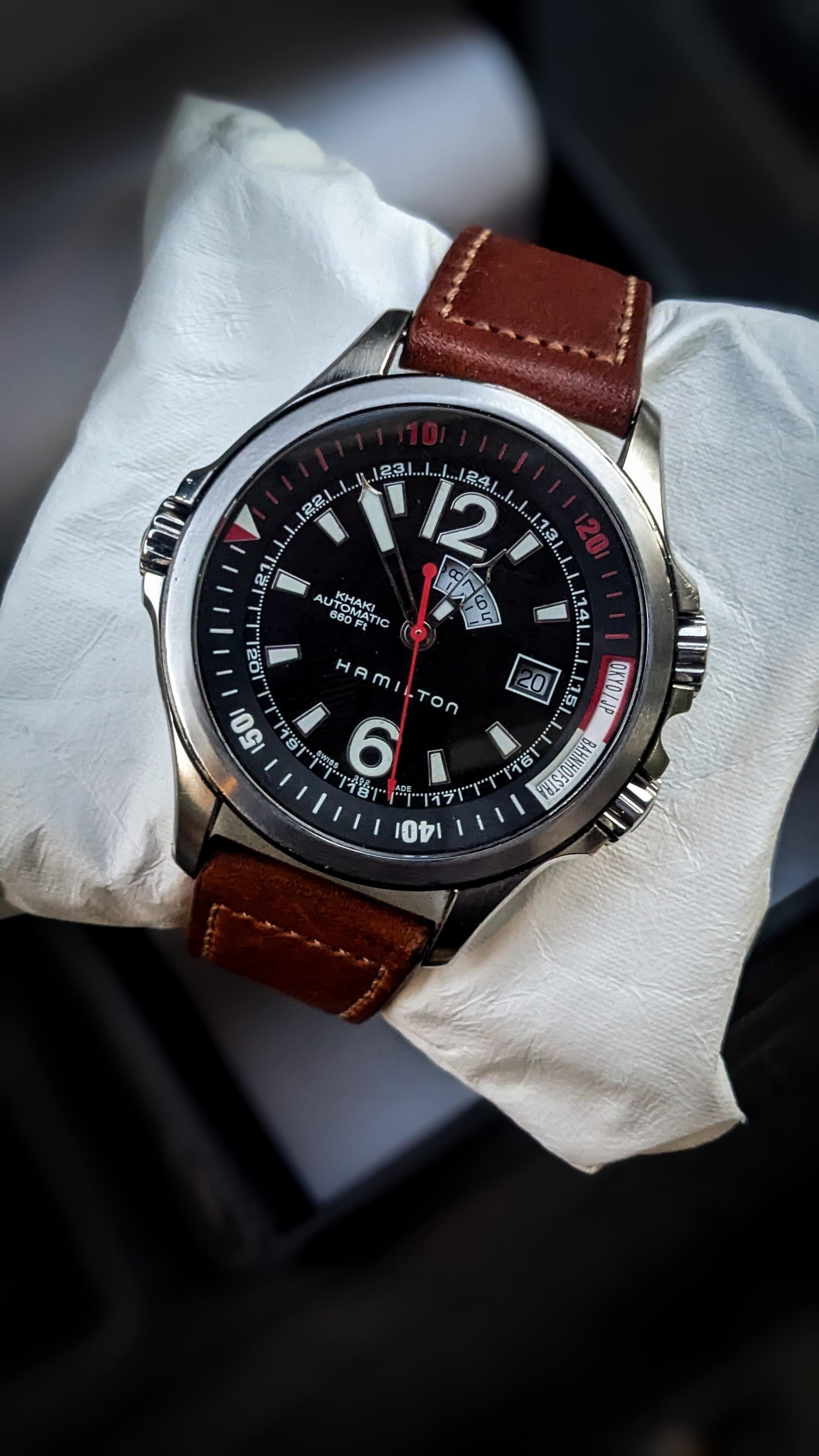 [WTS] Hamilton Khaki Navy GMT h77555735 Men's Watch automatic 660 ft ...