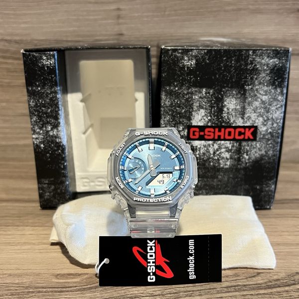 Casio G-Shock GA2100BM-7A2 (Blue/Skeleton) Analog & Digital Watch ...