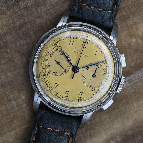 Longines 13zn chronograph steel 37,5mm original dial factory confirmed ...