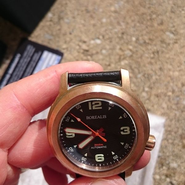 SOLD Borealis Batial Bronze 3000m Black Dial - $375 | WatchCharts ...