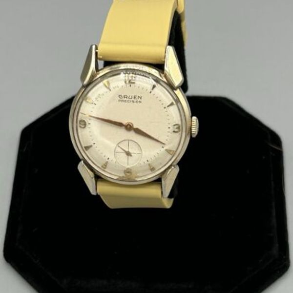 1950's Gruen Precision 17 Jewels Mechanical Manual Wind Watch 422-973 10k GF | WatchCharts ...