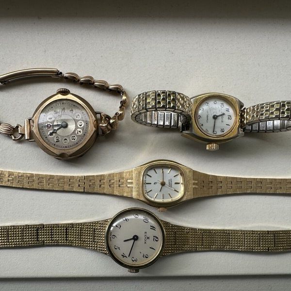 Vintage Watches Citizen Felicia Edox Swiss & Japanese NOT WORKING (for ...