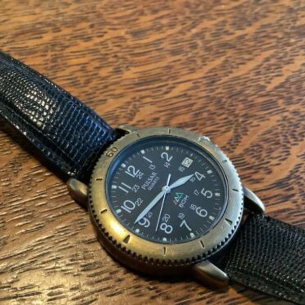 Vintage Pulsar Y147-7070 Men’s Watch Copper ***Nice Used Condition ...