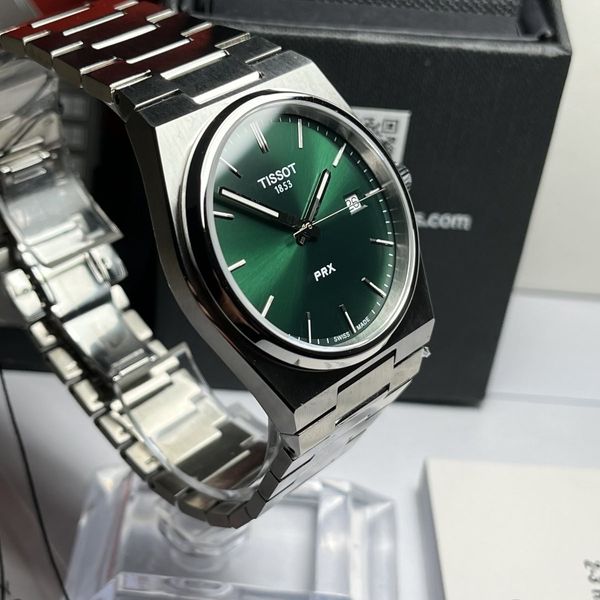 Tissot Prx green dial 40mm T137.410.11.091.00 mint conditions with box ...