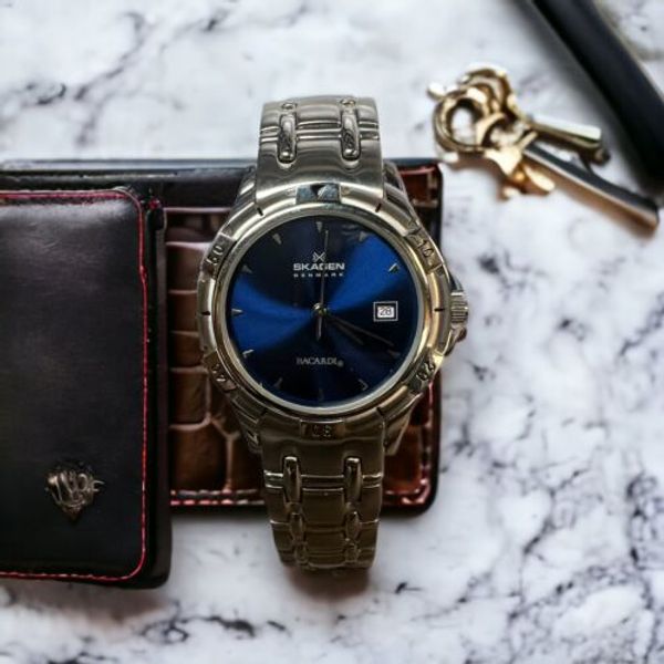 Skagen denmark BACARDI 63LSXN BLUE DIAL WATCH 35mm | WatchCharts ...