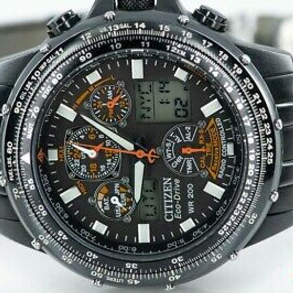Citizen Eco-Drive Skyhawk Atomic U600-S053030 Black Hawk Pilots Watch ...