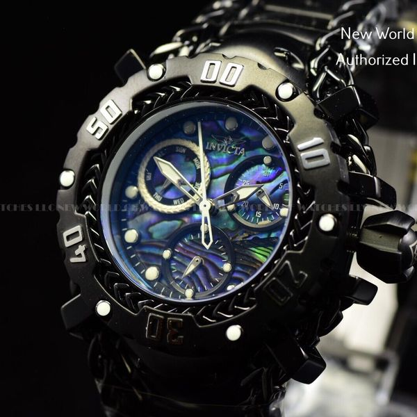 Invicta Women's Gladiator Abalone Dial Black Beauty 200mm Stainless ...