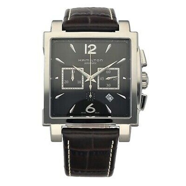 Hamilton H326660 Jazzmaster Steel Black Dial Square 39mm Automatic Men ...