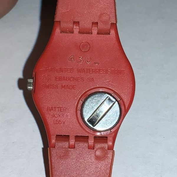 Vintage Red Squiggly Swatch Watch, Running w/new battery | WatchCharts ...