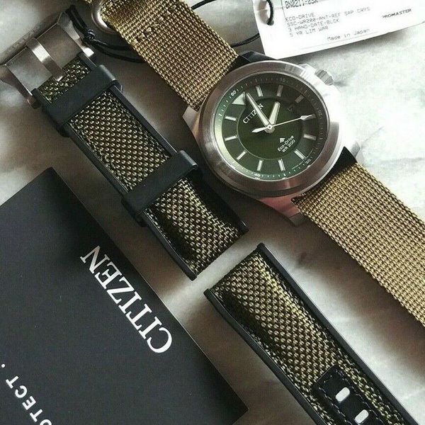 Citizen Promaster Tough BN0211-09X Green Dial with 2 Straps ...