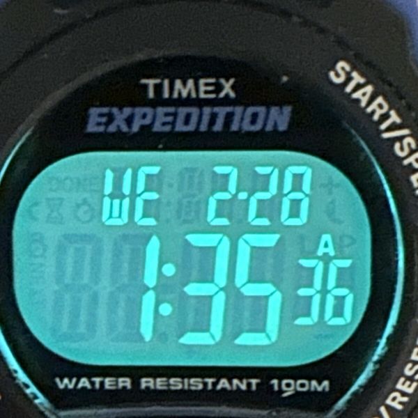 Timex Expedition 867 Ladies Digital Watch New Battery 34MM 8" Nylon ...