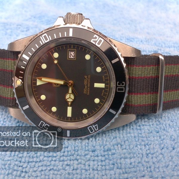 FS: Raven custom 40mm Vintage w/guilded dial & hands and sapphire ...