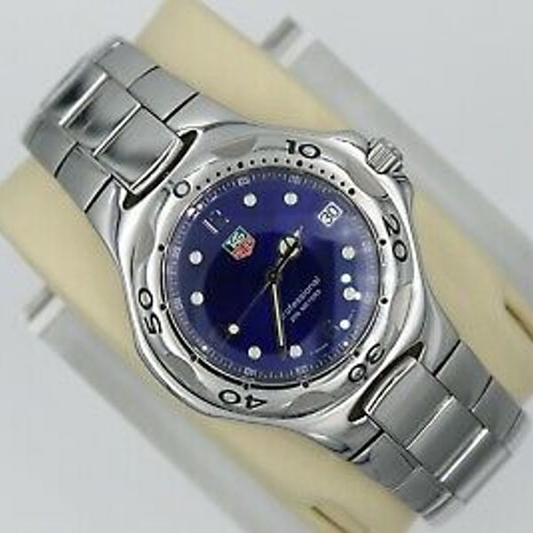 Tag Heuer Silver Kirium Watch Mens WL1116.BA0702 Royal Blue ...