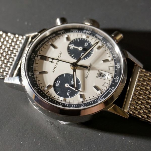 FS: Hamilton intra-matic panda chronograph LNIB | WatchCharts Marketplace