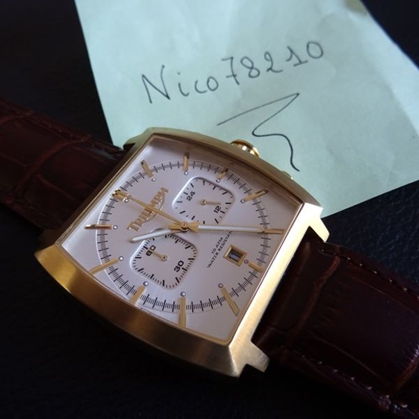 FS : Rare - Chrono Triumph Square Monaco Homage + New Leather Strap [EU ...