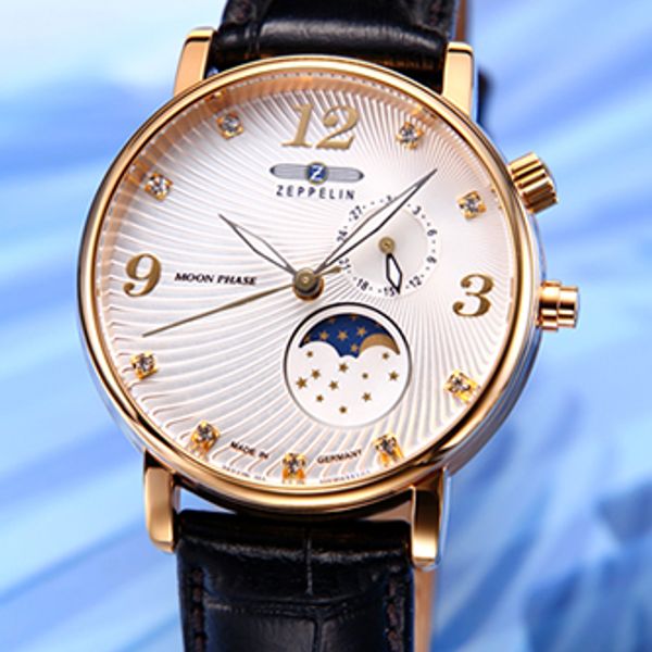 Zeppelin ZEPPELIN Watch Luna Silver x Rose Gold 7639-4 | WatchCharts
