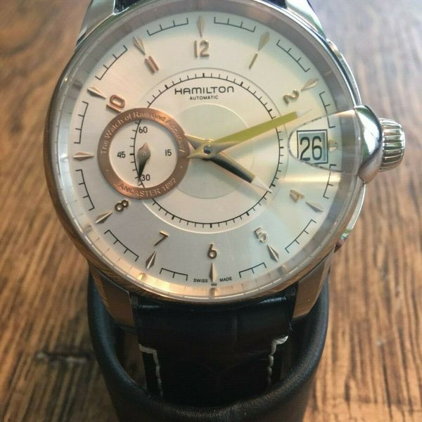 Hamilton Men's H406150 'Timeless Classic Railroad' Automatic Leather ...