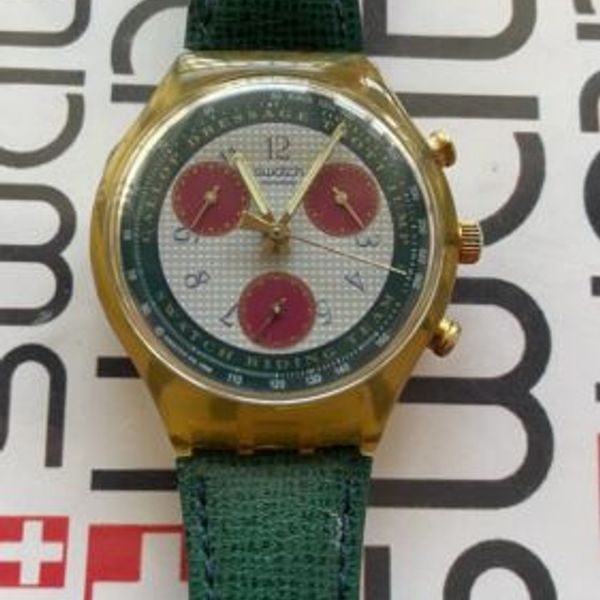 Swatch Riding Star Chrono 38mm Leather | WatchCharts Marketplace
