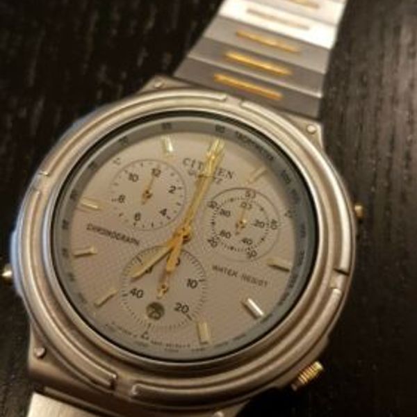 CITIZEN Quartz CHRONOGRAPH (3560-351550) Vintage Water Resist Japan ...