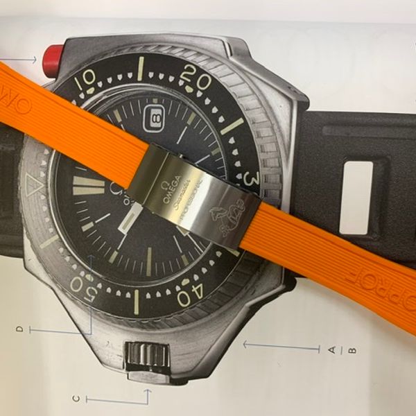 Omega Ploprof 24mm rubber strap with Omega clasp | WatchCharts Marketplace