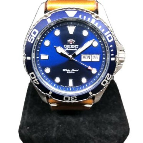 Orient Ray II Stainless Steel Case Black Rubber Strap Men's Watch ...