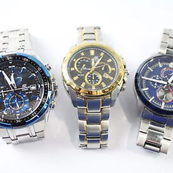 Mens Assorted Casio Ediface Steel Chronograph Watches Quartz Working x ...