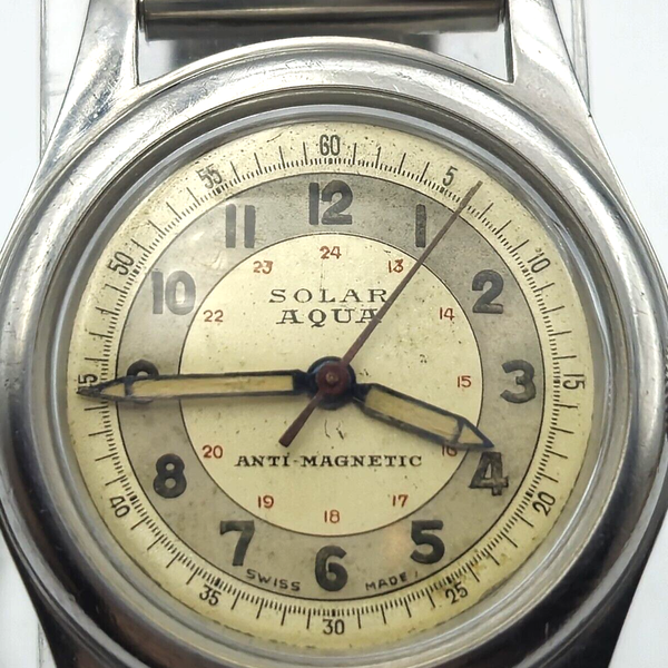 Vintage Rolex Oyster Solar Aqua WW2 Military Watch 17 Jewel *FULLY ...