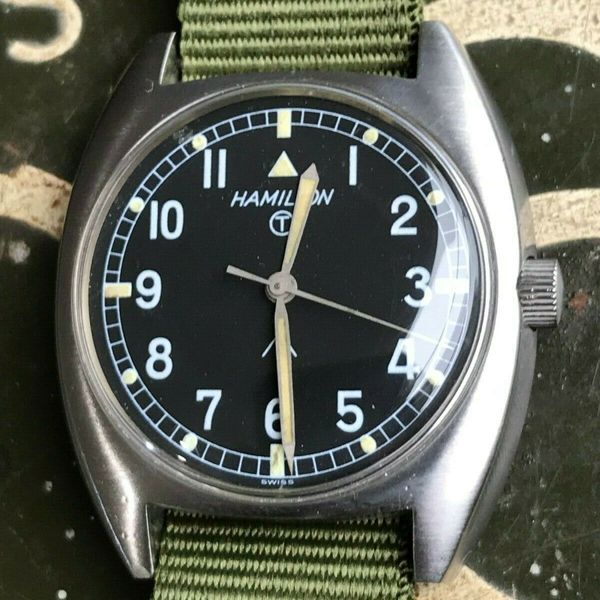 Hamilton W10 British Army issue watch 1973, hacking seconds | WatchCharts