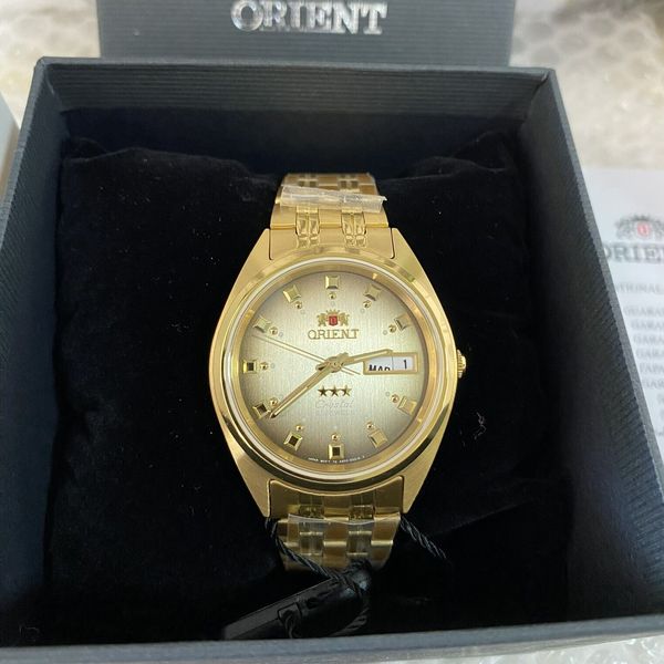 Orient Three Stars Automatic Gold Tone Stainless Steel Gent's Watch ...