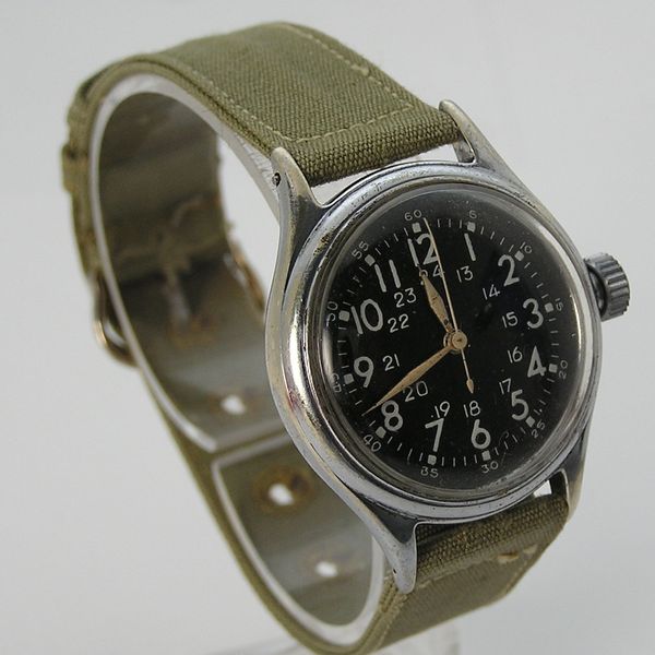 1943 Bulova A-11 Air Force Pilots Watch 10AKCSH Military Watch 12/24 ...